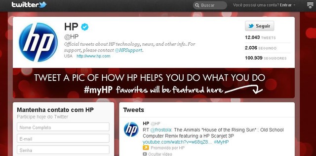 Twitter terá "brand pages"