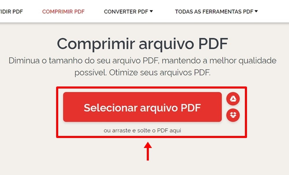 I Love PDF: como comprimir PDF pelo site