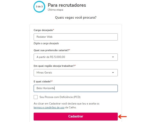 Catho gratuita para candidatos: veja como fazer cadastro no site