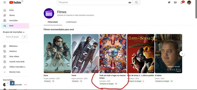 Como assistir a filmes no YouTube