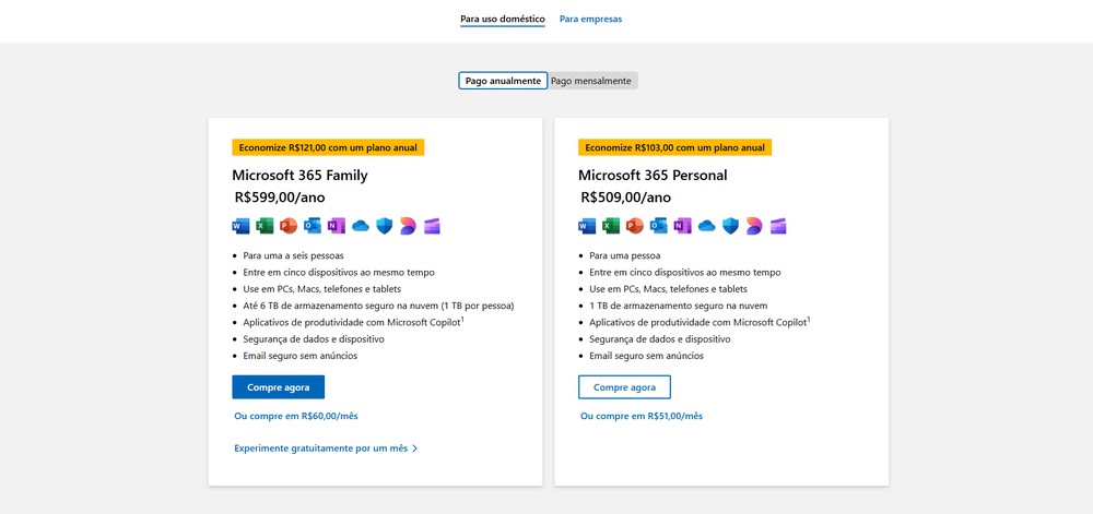 Microsoft 365: como funcionam as versões Personal, Family e Business
