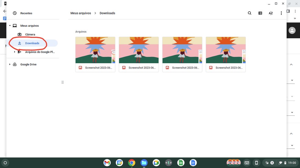 Como tirar print no Chromebook