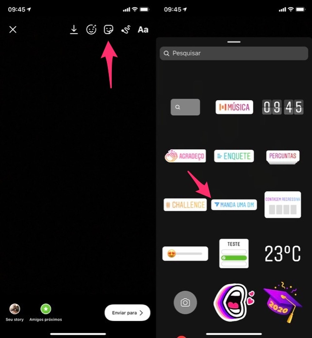 'Manda Uma DM' no Instagram: como usar o adesivo nos Stories