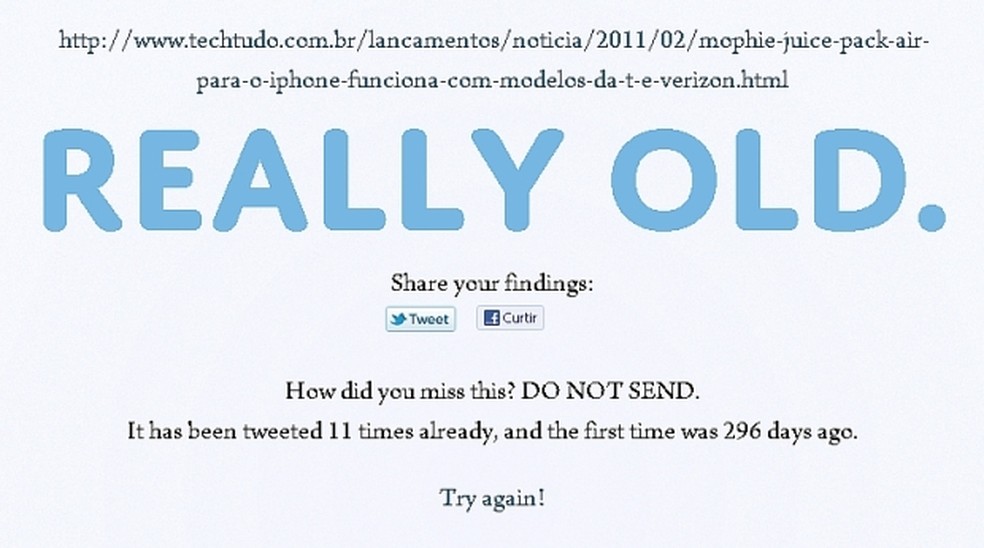 Será que aquela matéria ou link são novos? Conheça o “Is It Old?”