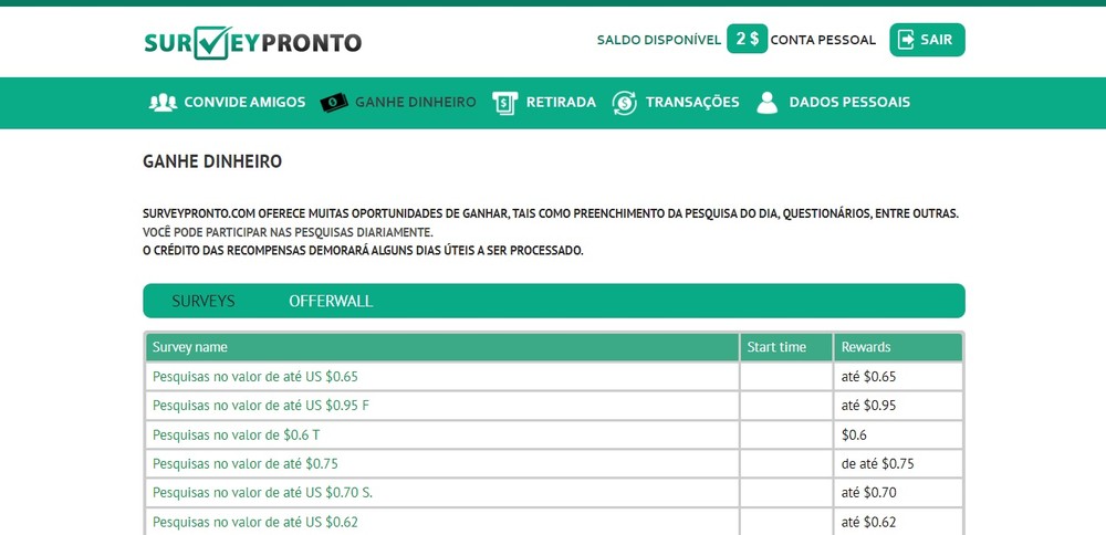 Surveypronto: conheça site para ganhar dinheiro respondendo pesquisas