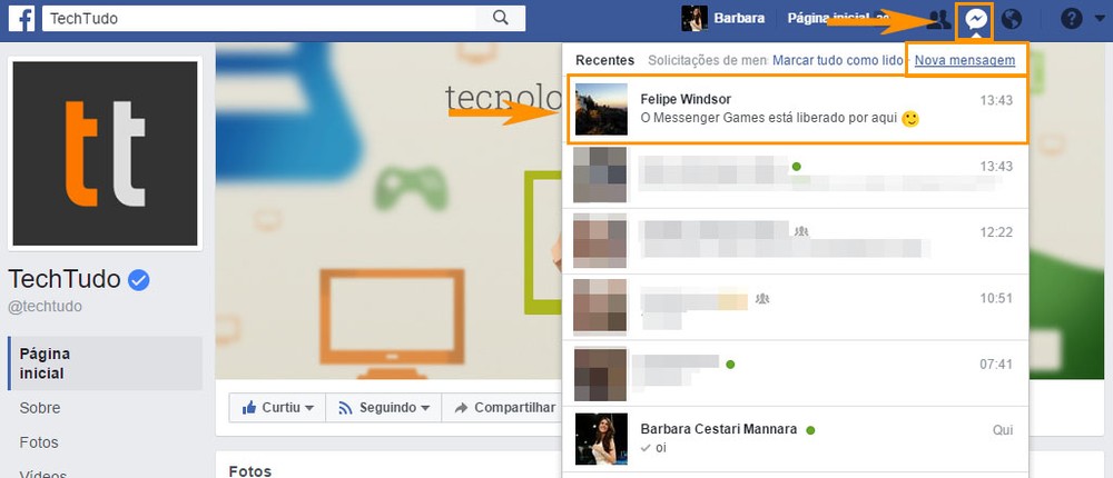 Como usar o Facebook Messenger Instant Games no PC