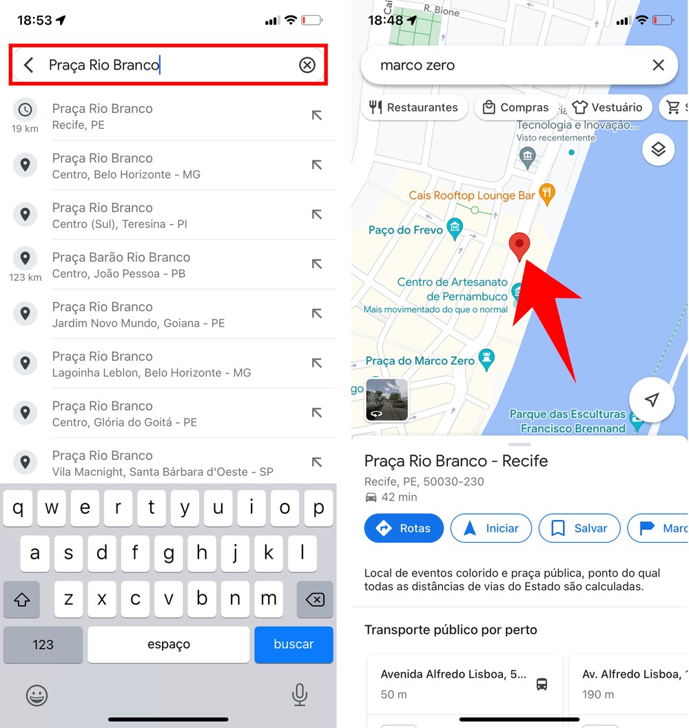 Como ver latitude e longitude no Google Maps pelo celular