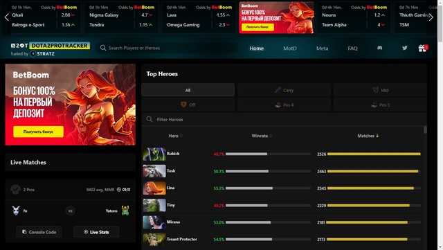 Dota 2 Pro Tracker: como usar o site para ver e registrar estatísticas