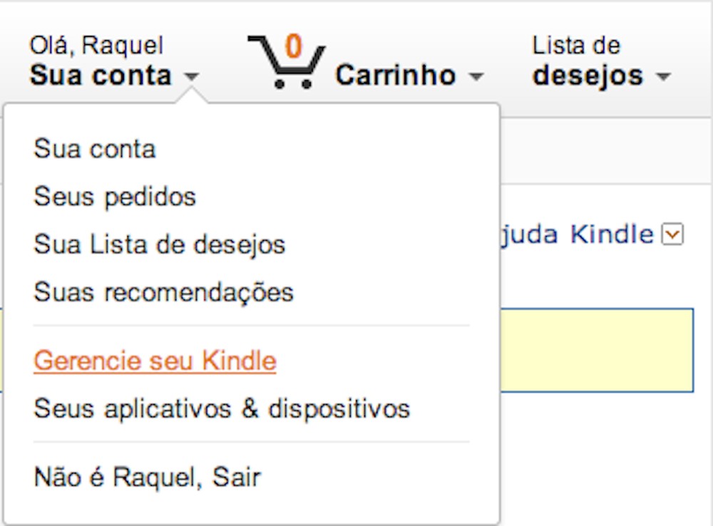 Veja como alternar a conta do Kindle entre as lojas brasileira e americana