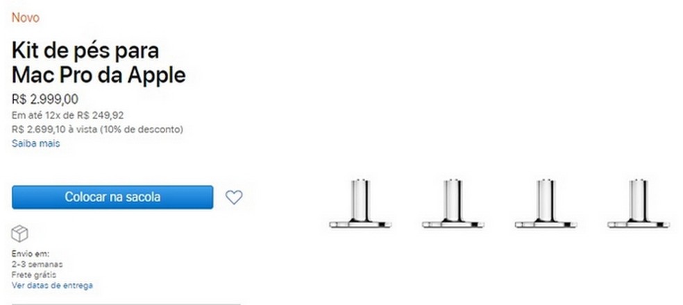 Rodinhas do Mac Pro de R$ 500 mil são mais caras que novo iPhone SE 2