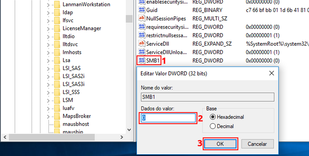 Como desativar o SMBv1 em versões mais antigas do Windows