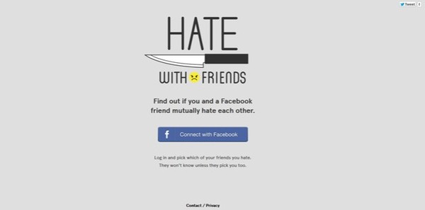 Depois do Lulu, Hate With Friends permite marcar inimizades do Facebook