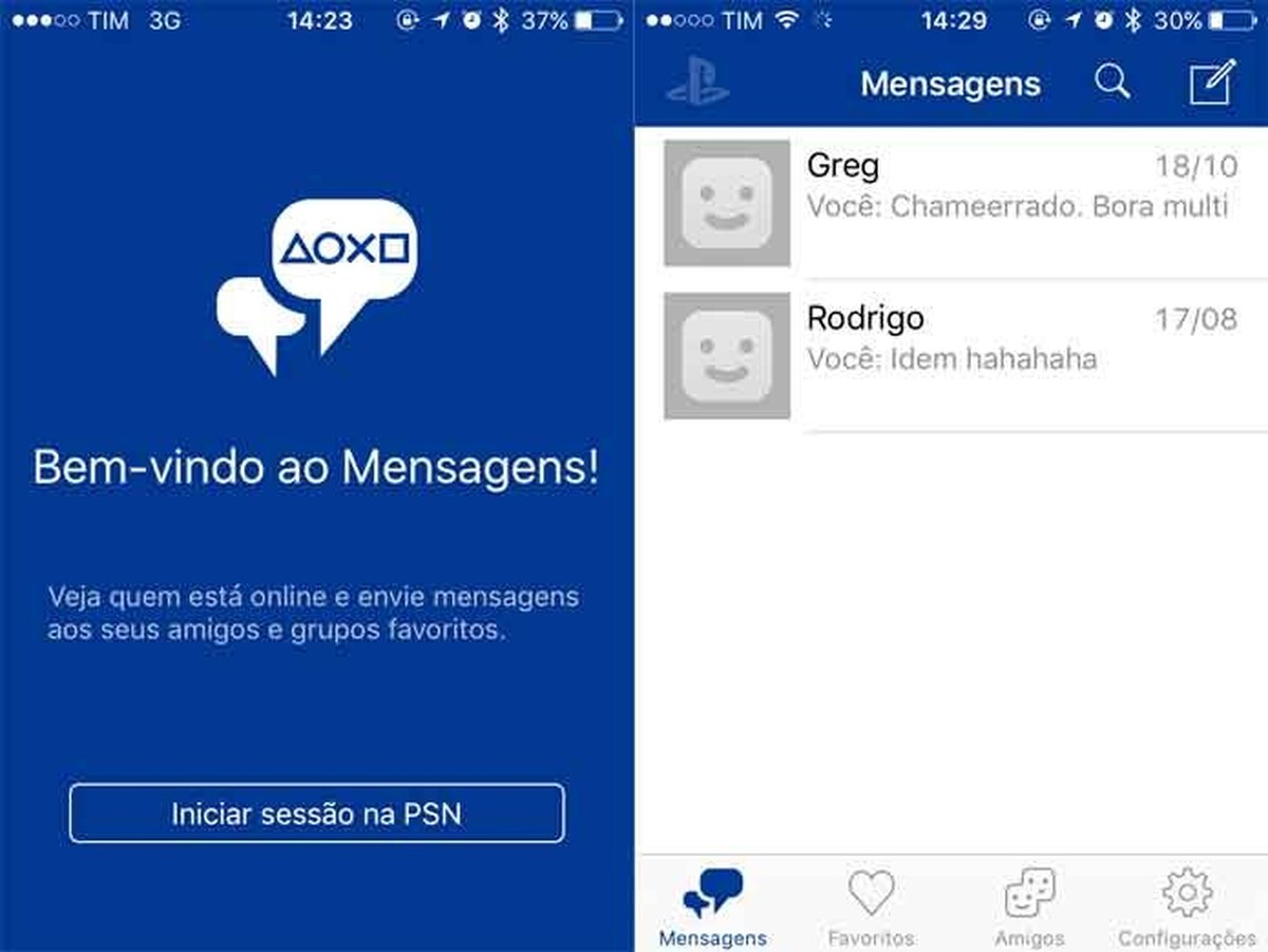 Como usar PlayStation Messages para falar com amigos da PSN no celular