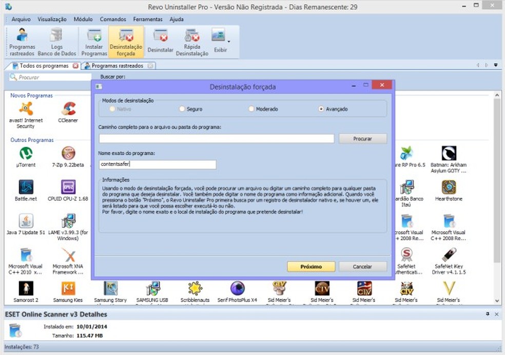 Como remover programa não listado no computador com o Revo Uninstaller