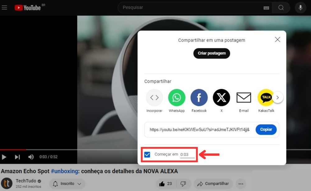 YouTube: 3 formas de criar link de uma parte específica do vídeo pelo PC