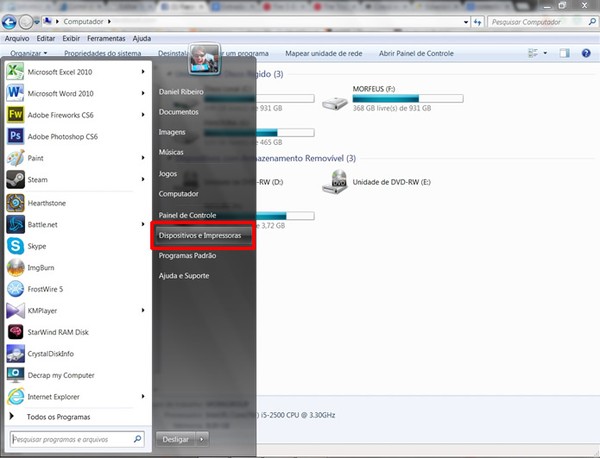 Como configurar um scanner ou impressora em rede?