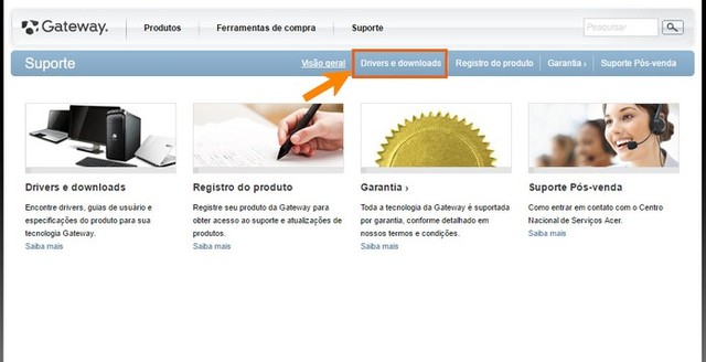 Como baixar drivers da Gateway no computador