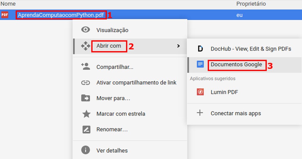 Como usar o Google Docs para converter PDF em outros formatos