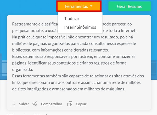 Site para resumir textos: como usar o Turbine Text