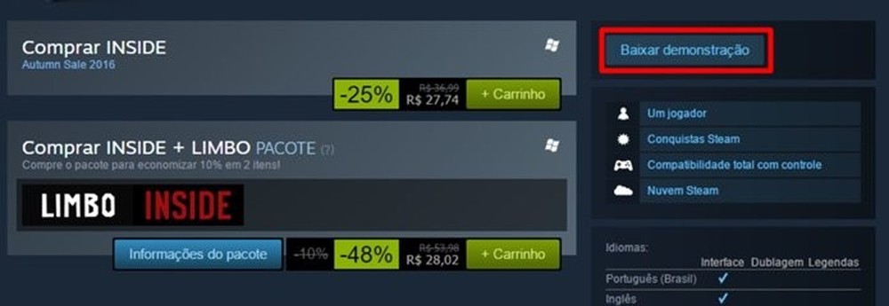 Saiba como baixar a demo gratuita do game Inside no PC