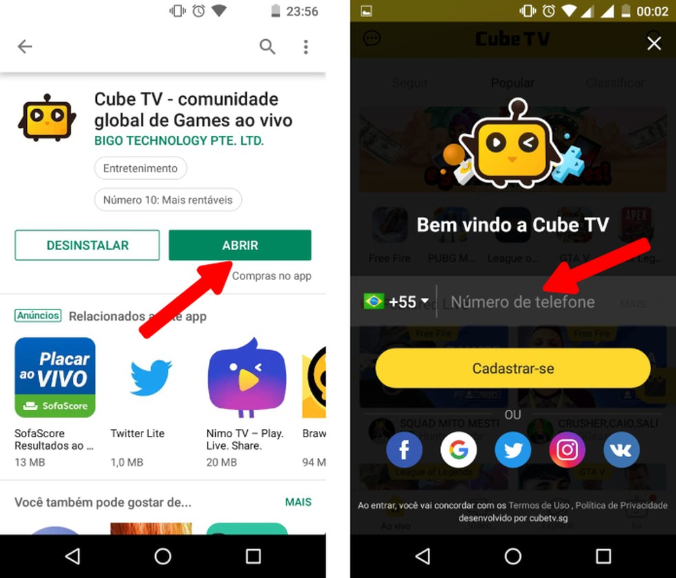 Como fazer stream na Cube TV pelo celular?