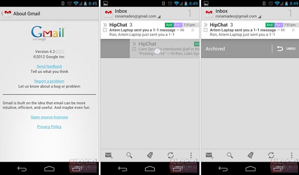 Gmail para Android 4.2 terá zoom nos e-mails