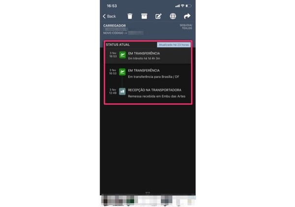 Como usar o app Rastreador de Encomendas