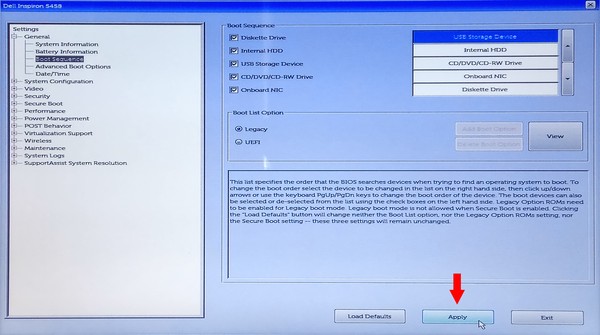 Notebook da Dell: como configurar a BIOS para dar boot pelo USB