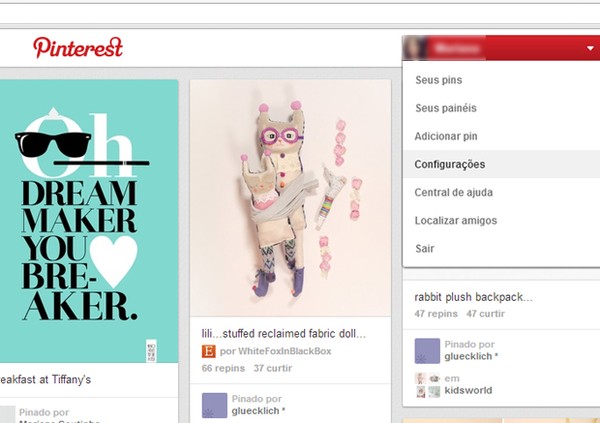 Como configurar as notificações do Pinterest