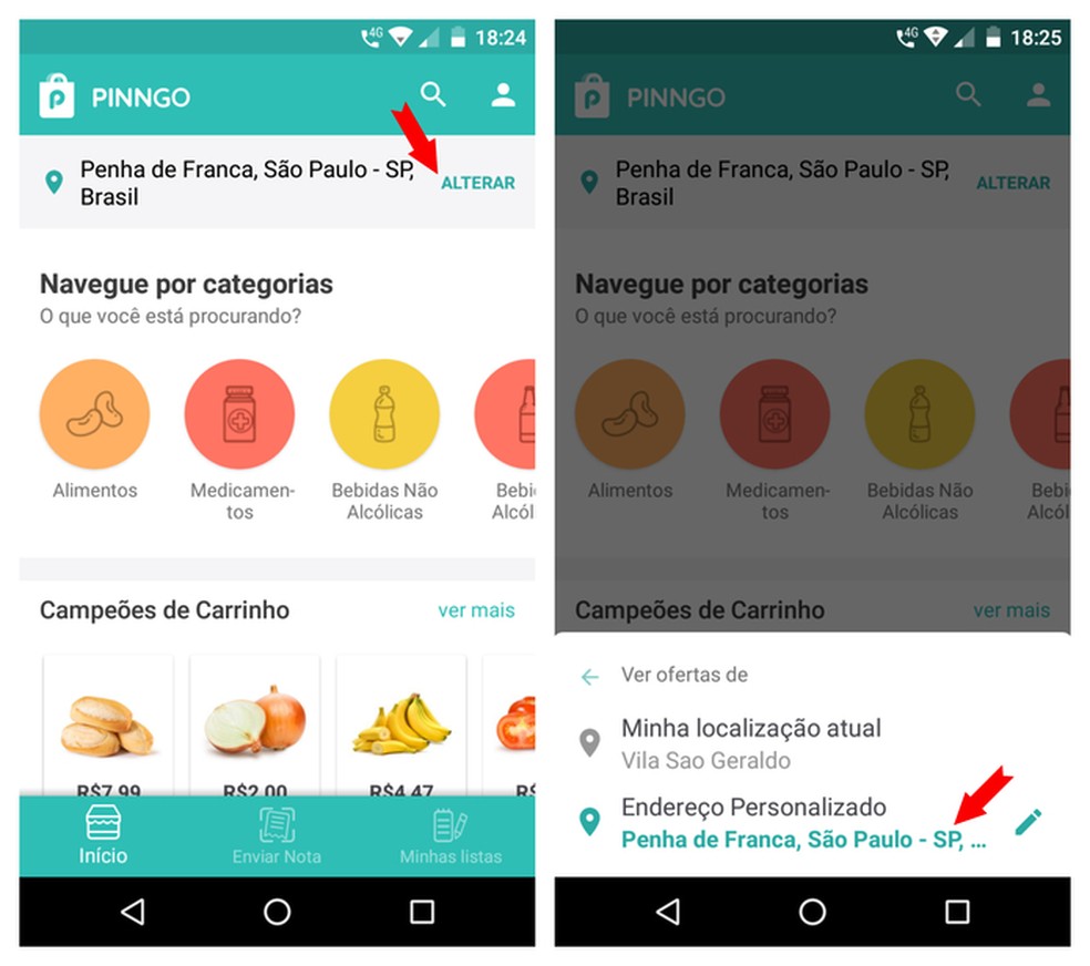 Como encontrar preços mais baratos em supermercados com o app Pinngo