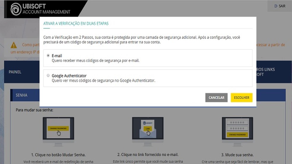 Como ativar verificação de duas etapas no Rainbow Six: Siege