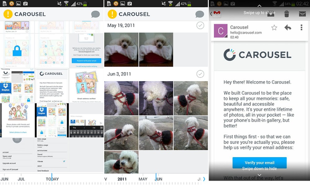 Como usar o Carousel: app de fotografias do Dropbox para Android e iOS