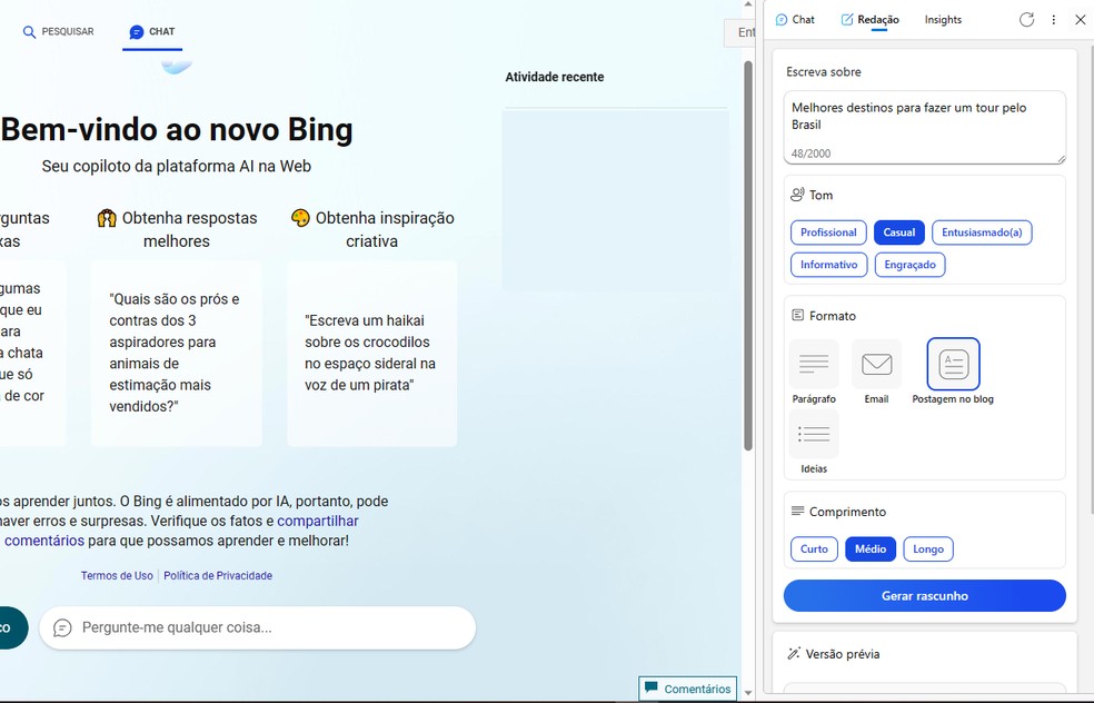 7 truques do Bing com ChatGPT para fazer buscas mais inteligentes