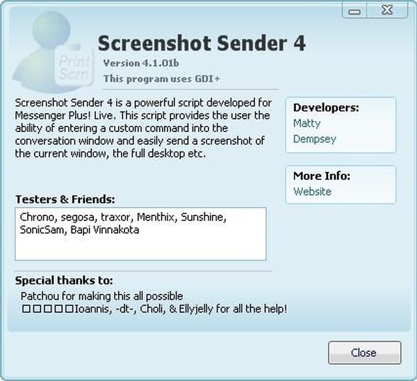 Scripts no Messenger Plus