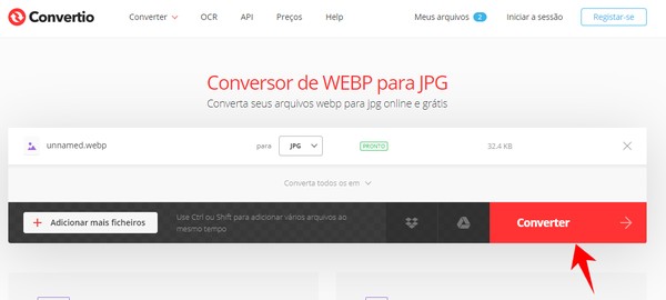 Como converter imagens WEBP para JPG ou PNG