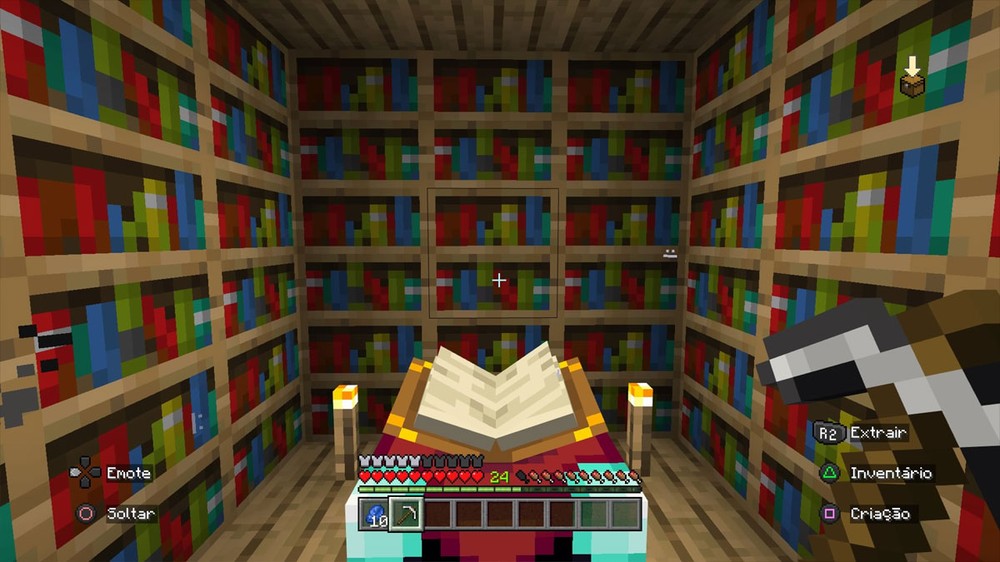 Como fazer mesa de encantamentos no Minecraft