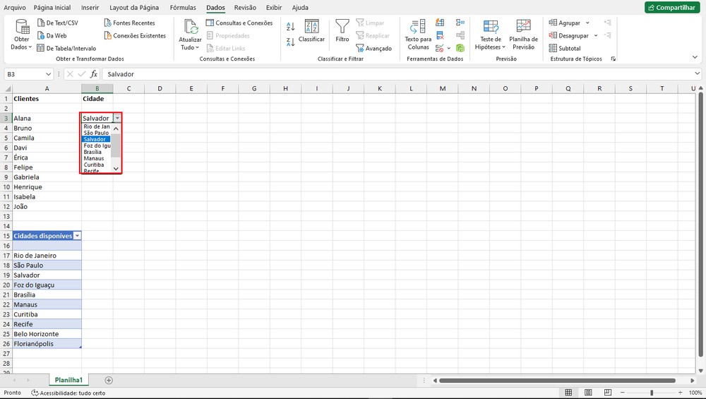 Como criar lista suspensa no Excel: aprenda passo a passo