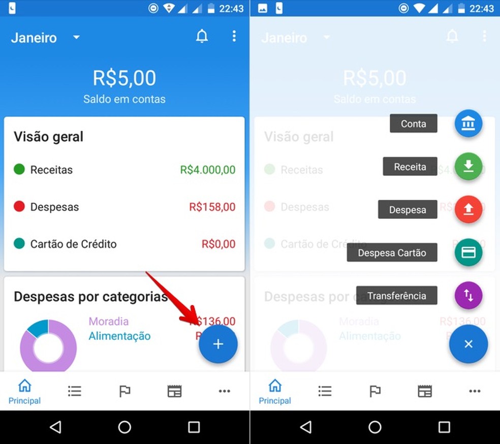 Como usar o Mobills para controle de contas e gastos do mês