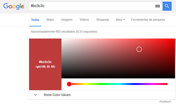 Nova ferramenta na busca do Google permite conversão de cores entre RGB ...