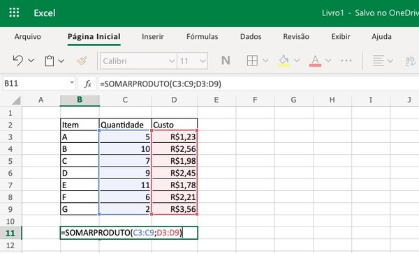 Como multiplicar no Excel
