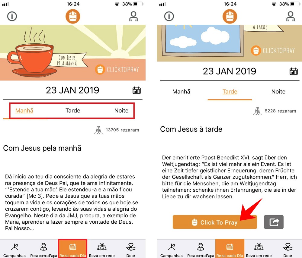 Como usar o Click To Pray, aplicativo do Papa Francisco para orações