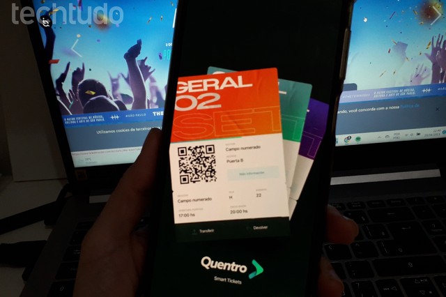 Como transferir o ingresso do The Town usando o app Quentro