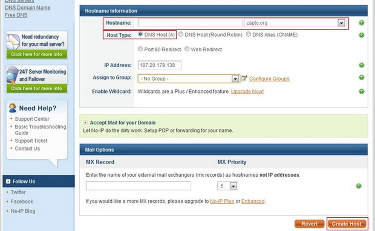 Como ter um endereço de internet fixo em sua máquina usando o No-IP DUC