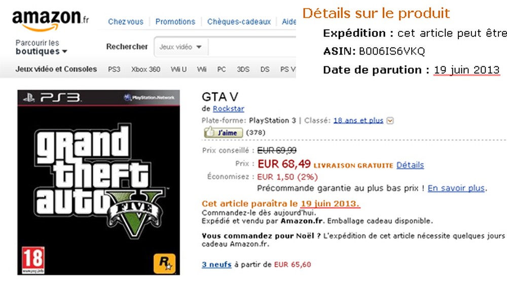 GTA 5 será lançado dia 19 de junho, diz Amazon