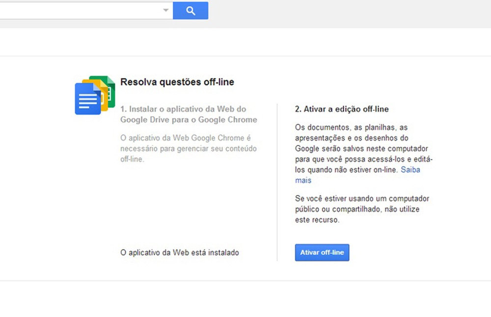 Como acessar o Google Docs offline