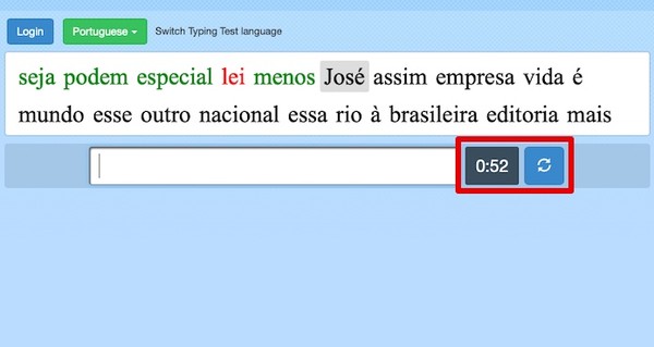 Como fazer teste de digitação