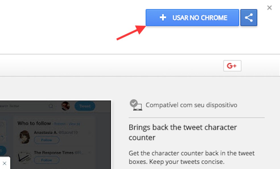 Extensão traz de volta contador de caracteres do Twitter