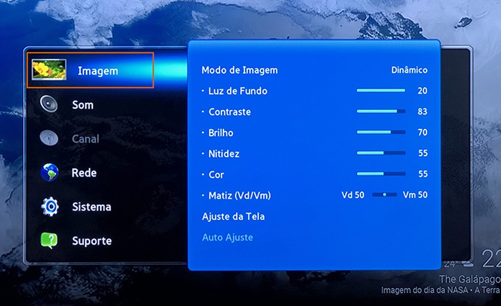 Como ajustar o tamanho da imagem em uma smart TV da Samsung