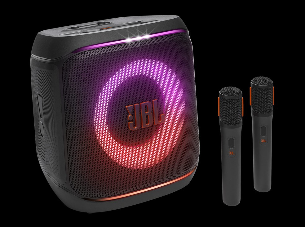 JBL PartyBox Encore 2 vem com dois microfones sem fio — Foto ...