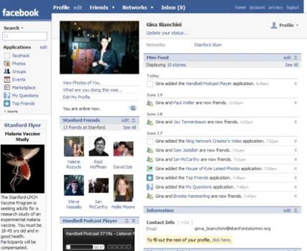 Facebook: veja o que mudou no perfil do usuário de 2005 a 2011